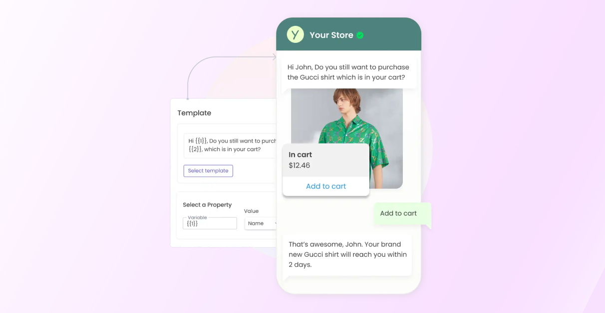 Template messaging - quickmessage